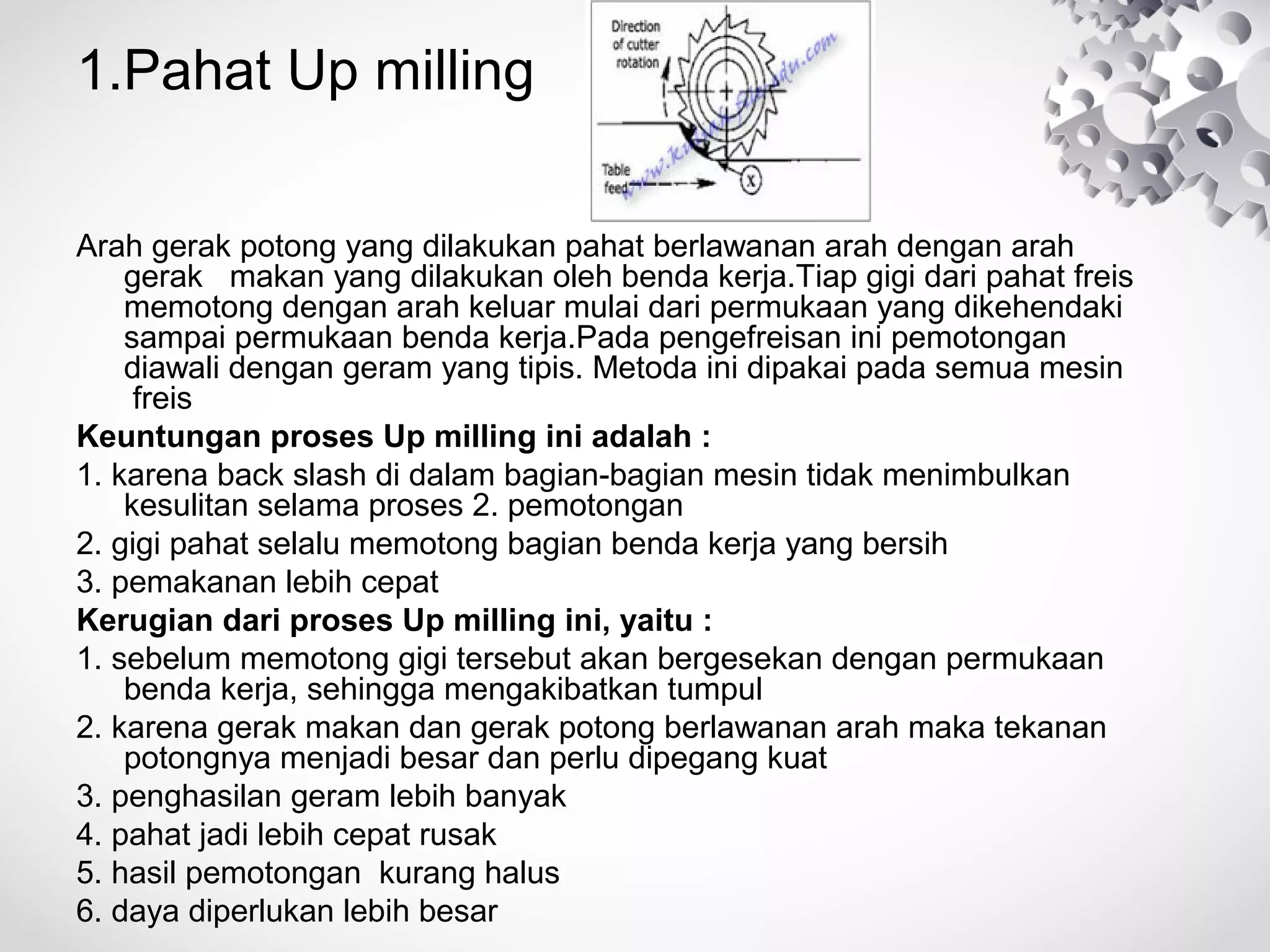 Teknik Perawatan Mesin Milling | PPT