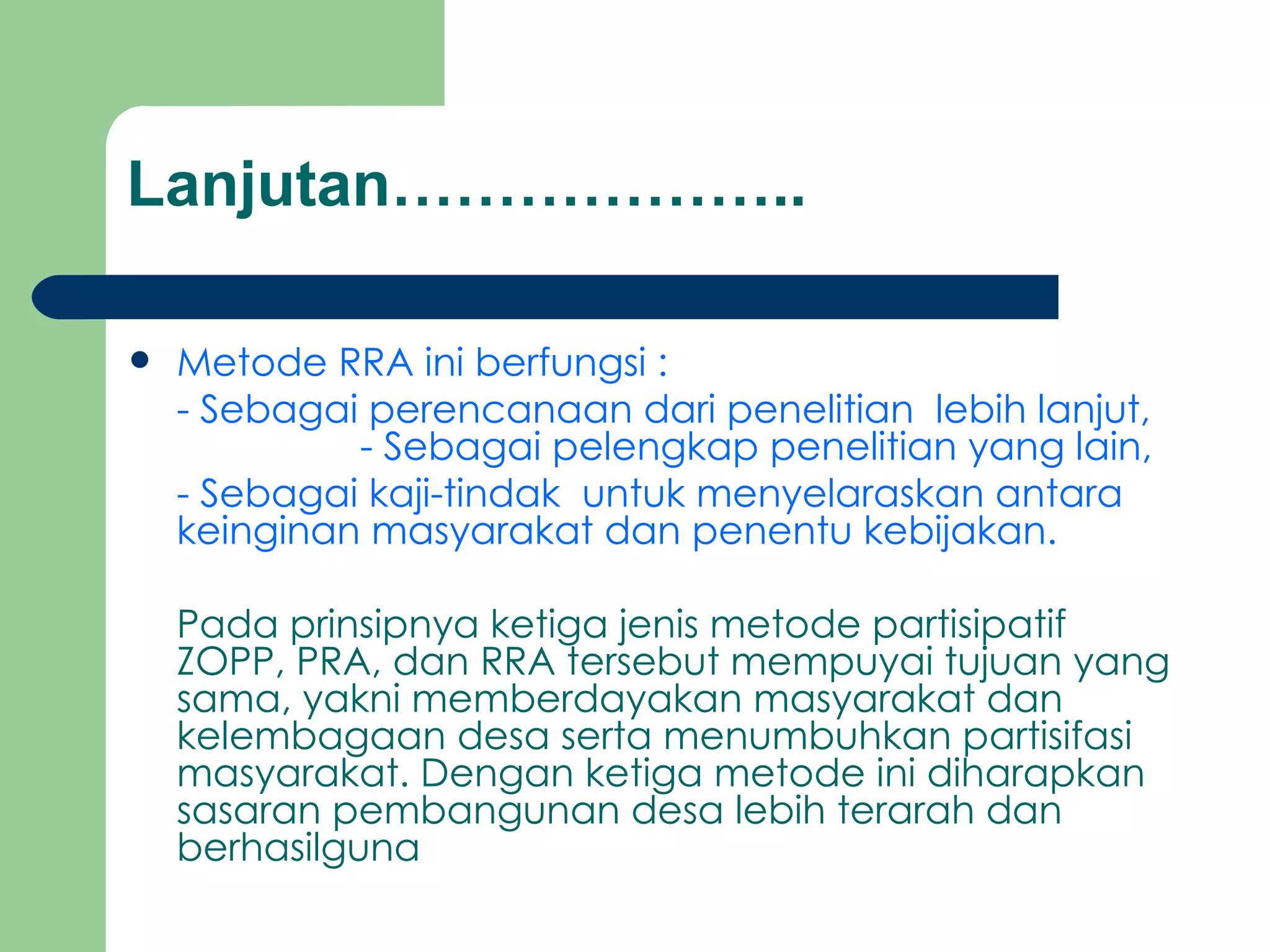 Teknik perencanaan pembangunan desa | PPT