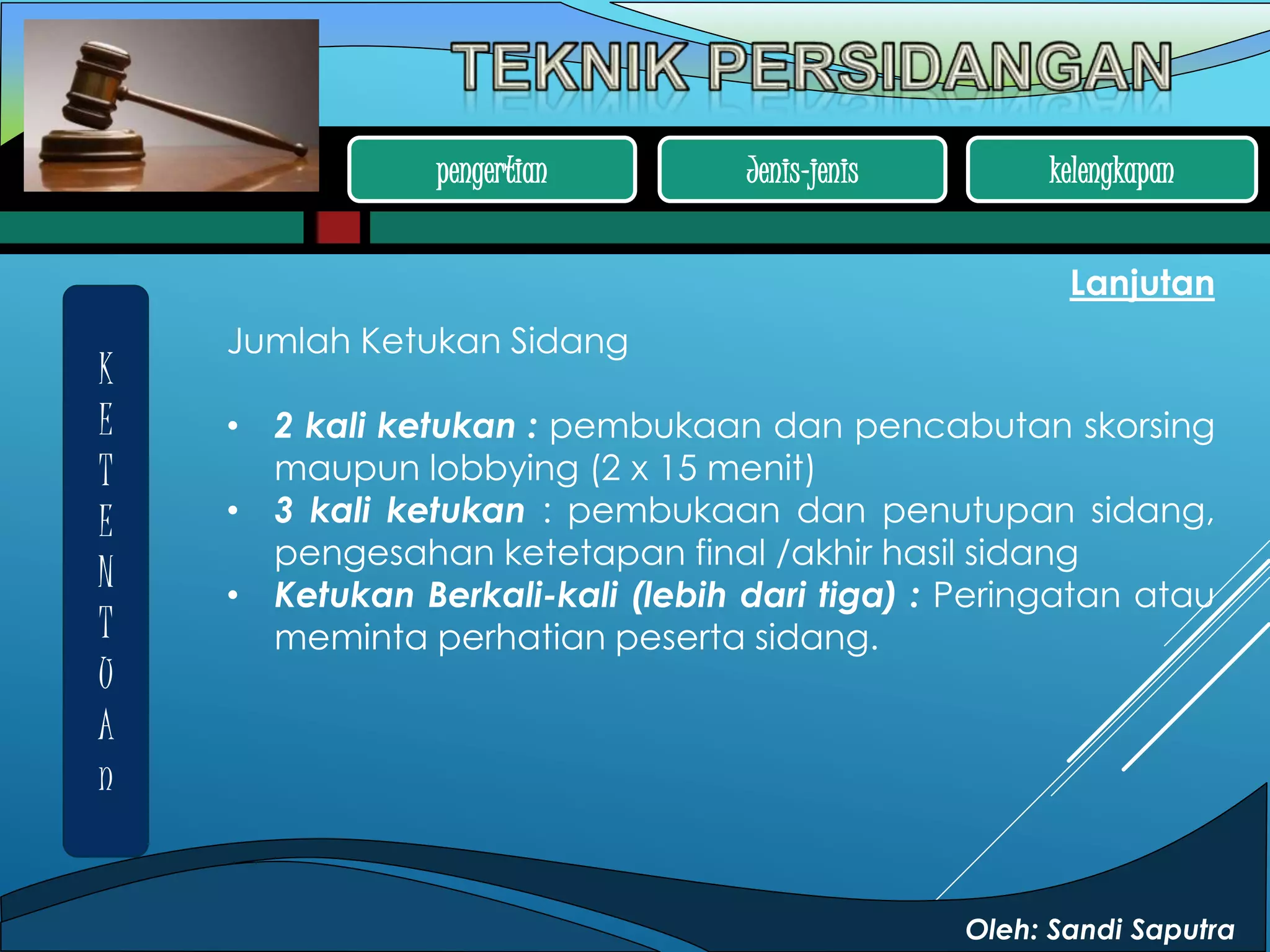 Teknik persidangan | PPTX