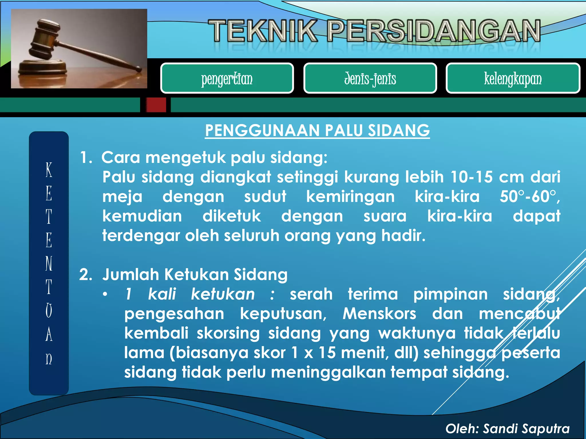 Teknik persidangan | PPTX