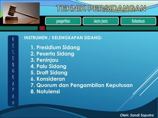 Teknik persidangan | PPTX