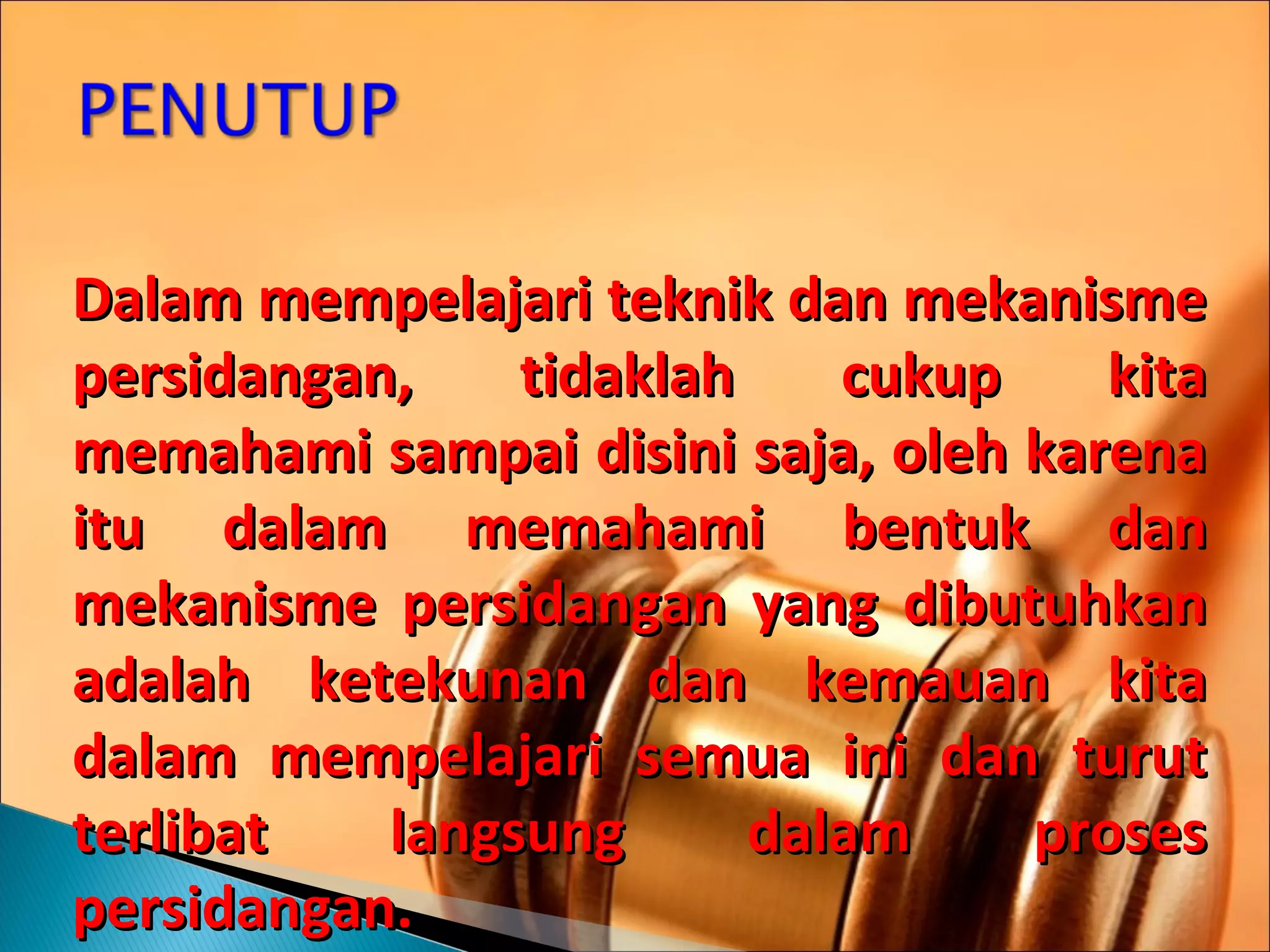 Teknik persidangan ok | PPT