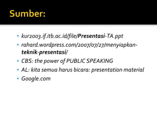 Teknik Presentasi | PPTX
