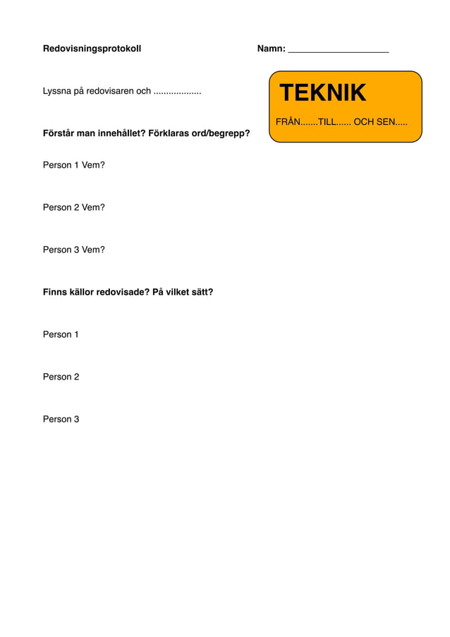 Teknik redovisning pdf | PDF