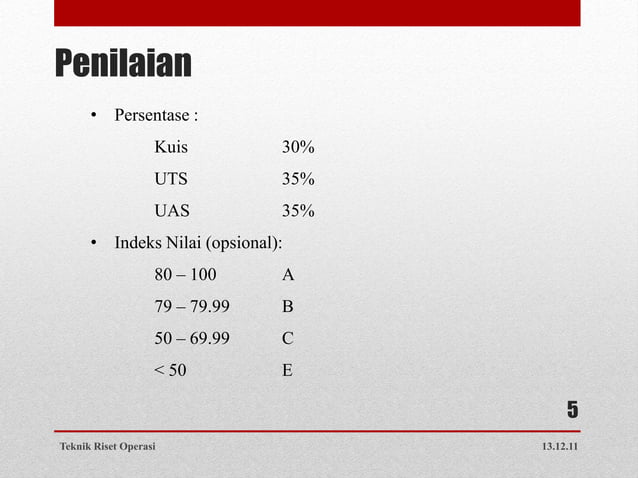 Teknik riset operasi pertemuan 1 | PDF