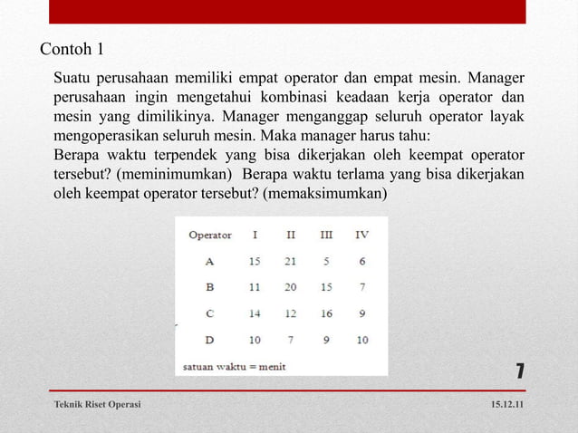 Teknik riset operasi pertemuan 14 | PPT