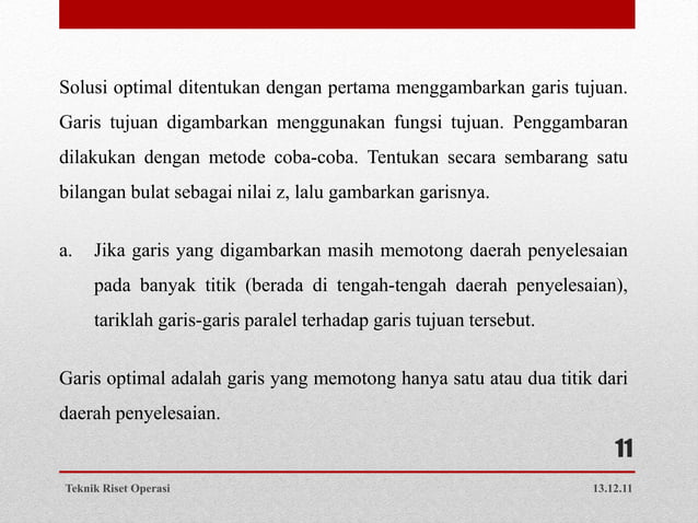 Teknik riset operasi pertemuan 4 | PDF