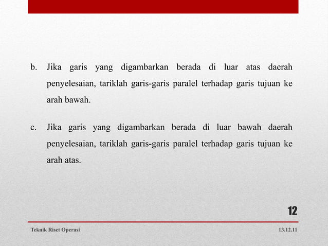 Teknik riset operasi pertemuan 4 | PDF