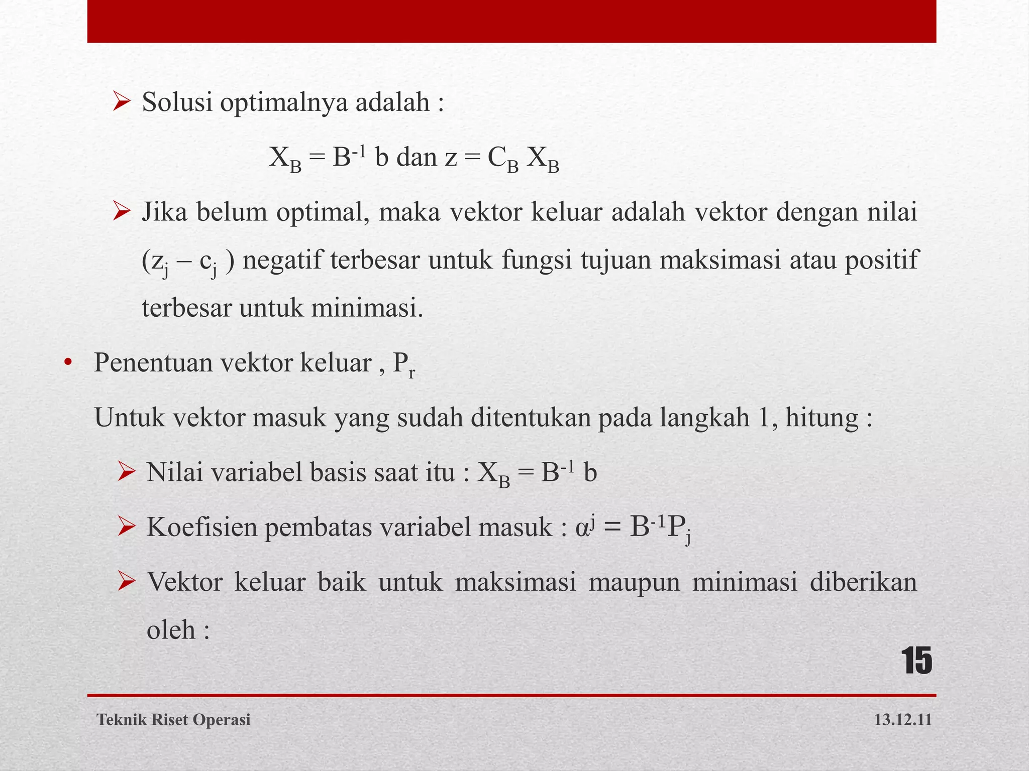 Teknik riset operasi pertemuan 9 | PDF