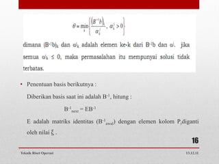 Teknik riset operasi pertemuan 9 | PDF