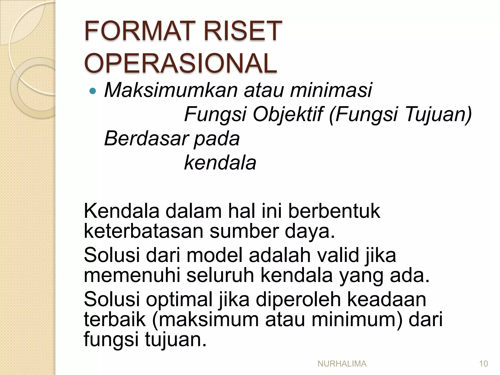 Teknik riset operasi ppt.15
