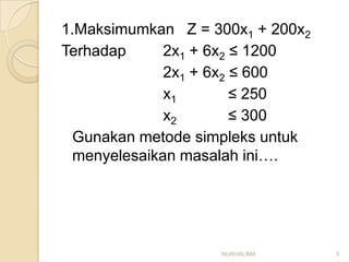 Teknik riset operasi ppt.5 | PPT