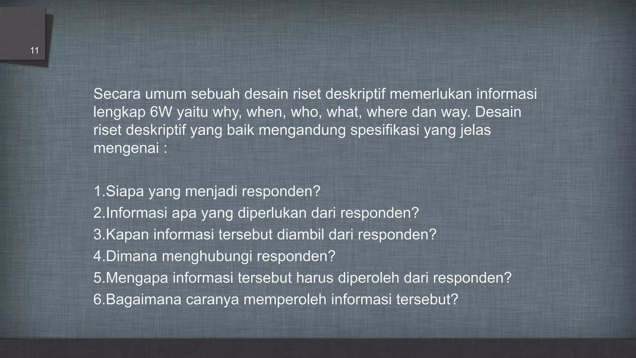 Teknik Riset Pemasaran I ( Desain Riset dan Metode Pengumpulan data | PPTX