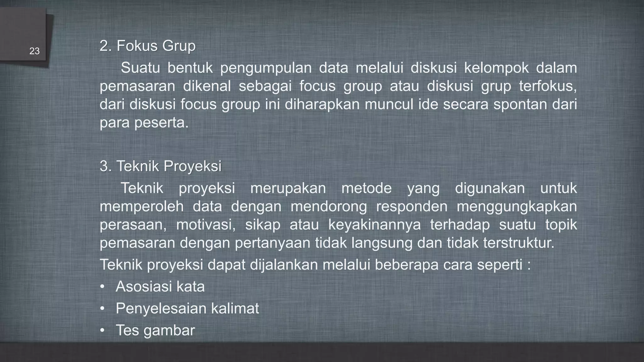 Teknik Riset Pemasaran I ( Desain Riset dan Metode Pengumpulan data | PPTX