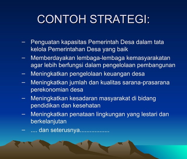 TEKNIK PENYUSUNAN RPJMDES TINGKAT DESA .ppt | Free Download