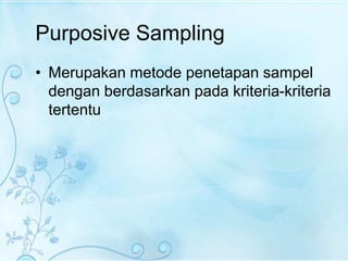 Teknik sampling | PPTX