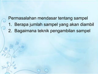 Teknik sampling | PPTX