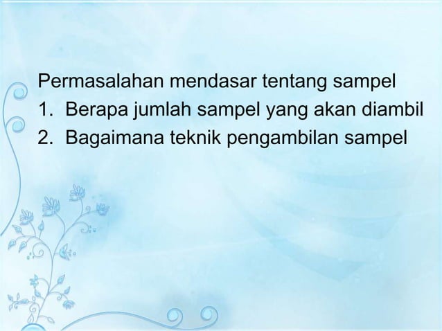 Teknik sampling | PPTX