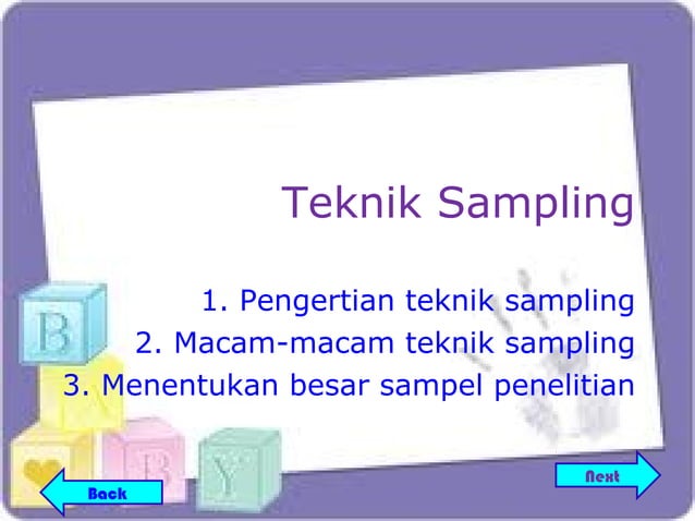 Teknik sampling baru | PPT