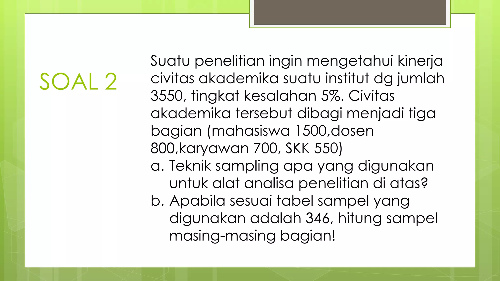 Teknik sampling probabilistik | PPTX