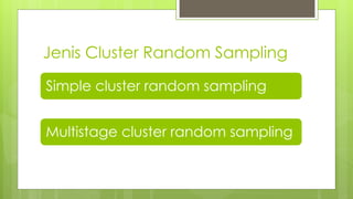Teknik sampling probabilistik | PPTX