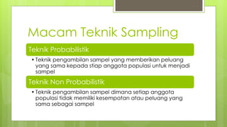 Teknik sampling probabilistik | PPTX