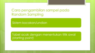 Teknik sampling probabilistik | PPTX