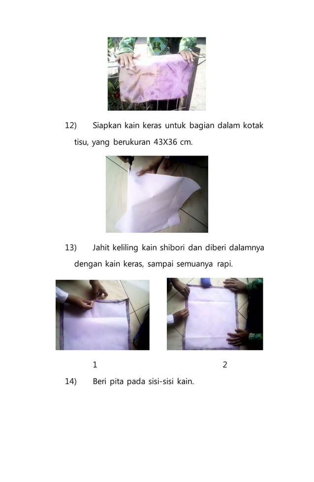 Teknik shibori untuk pembuatan kotak tisu | DOCX