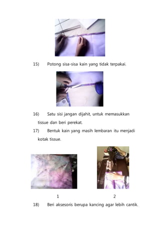 Teknik shibori untuk pembuatan kotak tisu | DOCX