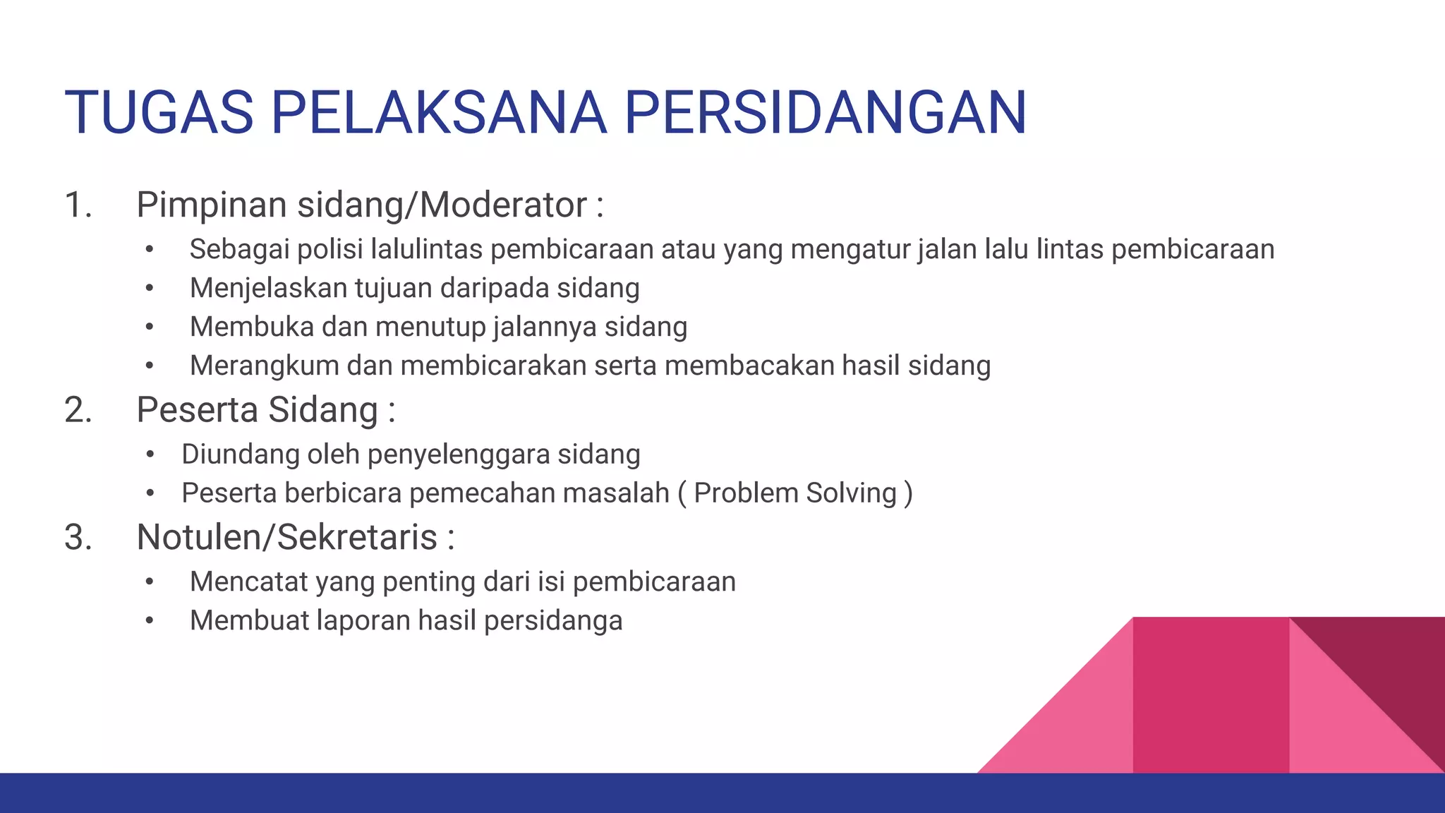 Teknik Persidangan | PPT