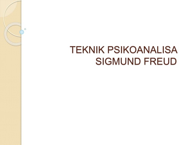 Teknik sigmund freud | PPTX