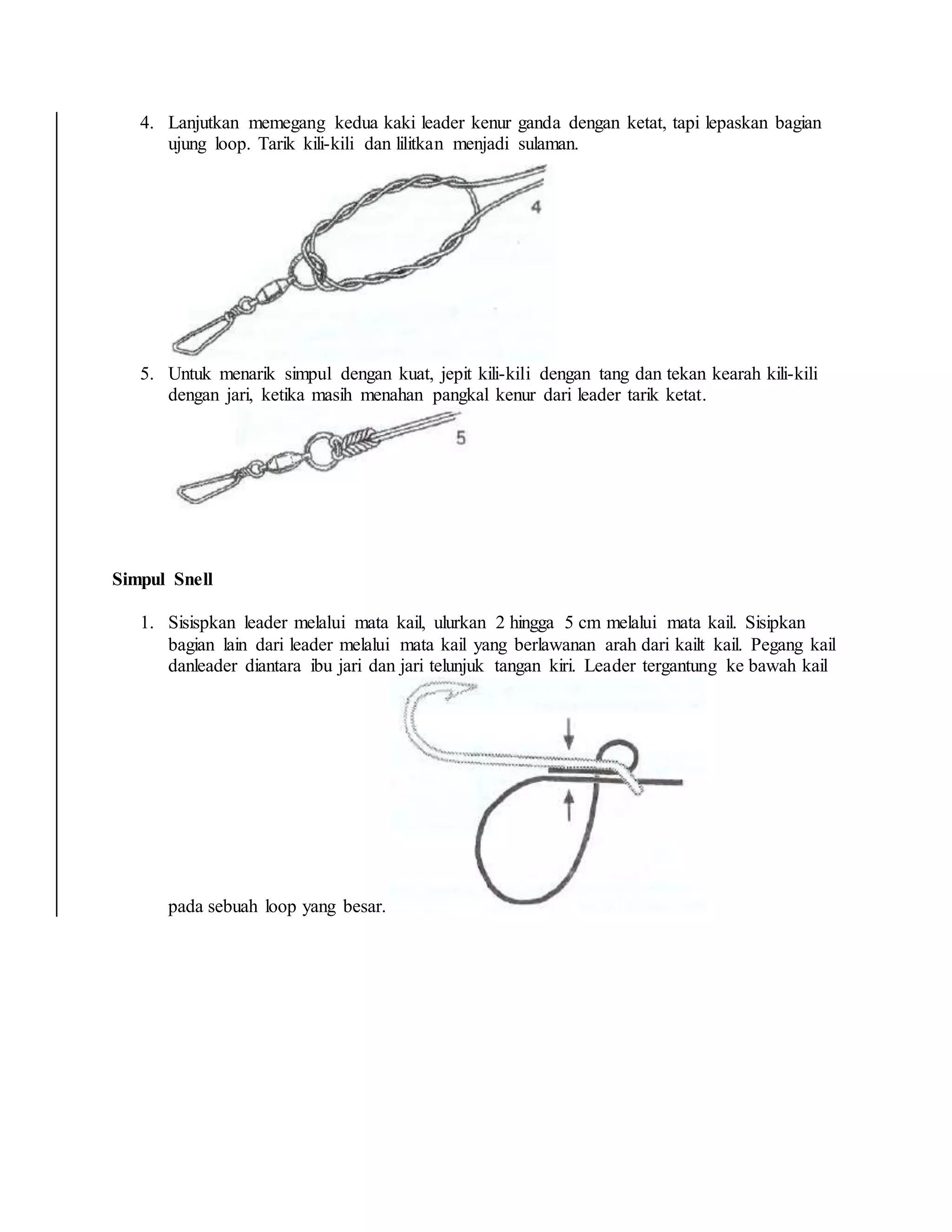 Teknik simpul tali pancing | DOCX
