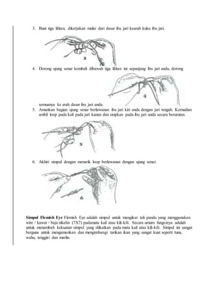 Teknik simpul tali pancing | DOCX