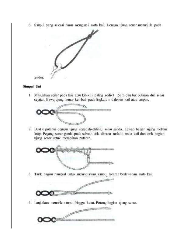 Teknik simpul tali pancing | DOCX