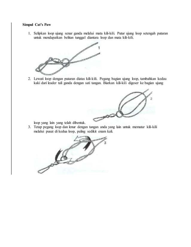 Teknik simpul tali pancing | DOCX