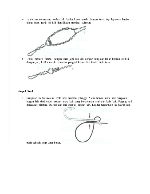 Teknik simpul tali pancing | DOCX