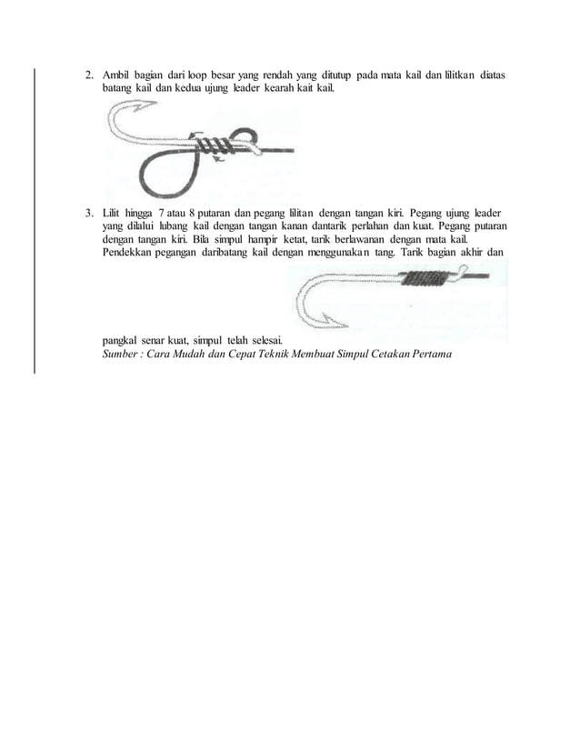 Teknik simpul tali pancing | DOCX