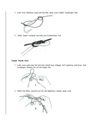 Teknik simpul tali pancing | DOCX