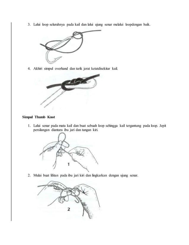 Teknik simpul tali pancing | DOCX