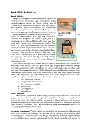 Teknik Soldering dan Desoldering dasar dan pemula | PDF