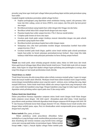 Teknik Soldering dan Desoldering dasar dan pemula | PDF