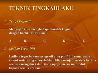 Teknik tingkahlaku | PPT