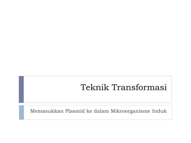Teknik transformasi | PPTX