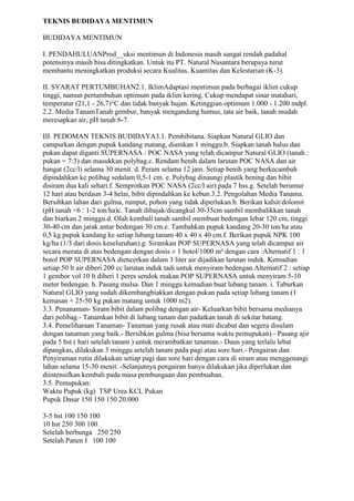 Teknis budidaya mentimun | PDF