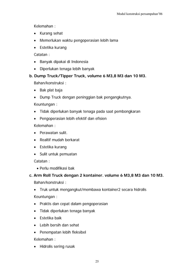 Teknis konstruksi sistem pengelolaan persampahan | PDF