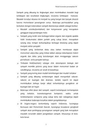 Teknis konstruksi sistem pengelolaan persampahan | PDF