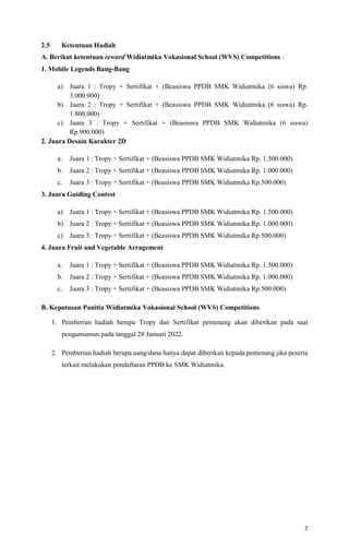 Teknis pelaksanaan lomba smk widiatmika | PDF