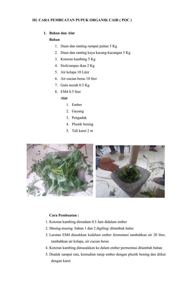 Teknis pembuatan pupuk organik padat | PDF