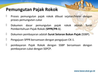 Teknis pemungutan pajak rokok | PPT