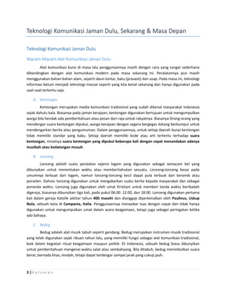 Perkembangan Teknologi Komunikasi Jaman Dulu , Sekarang dan Masa Depan ...